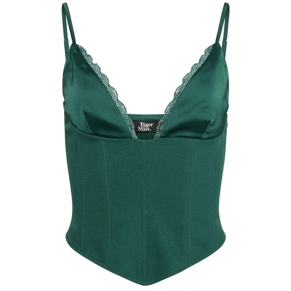 Tiger Mist | Tops | Emerald Green Tiger Mist Corset | Poshmark